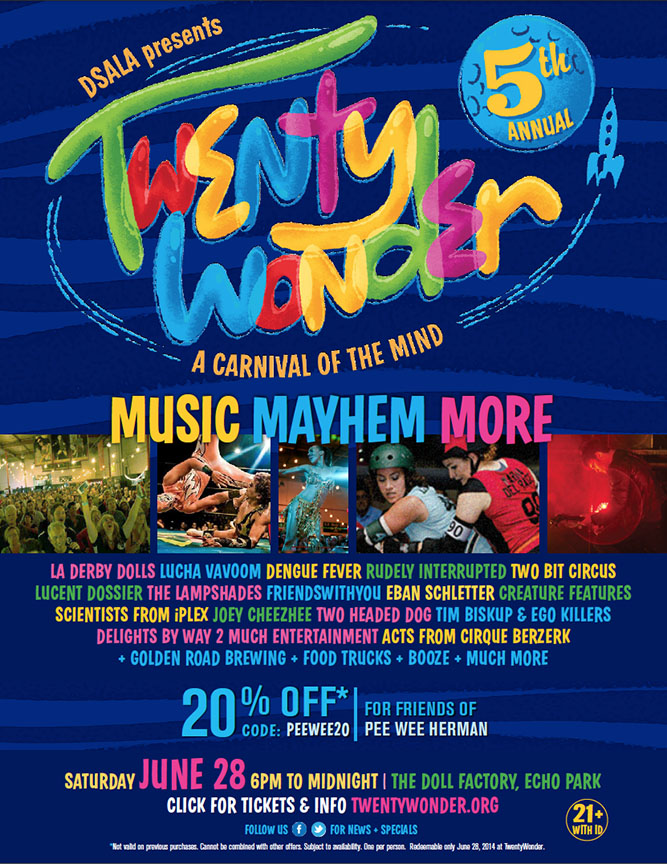 twenty wonder 5th annual event - Pee-wee's blog